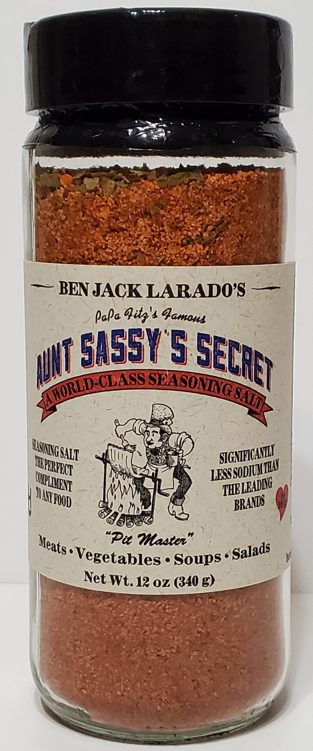 Aunt Sassie's Seasoned Salt "New Look & 12oz Size"- Lower Sodium & No ...